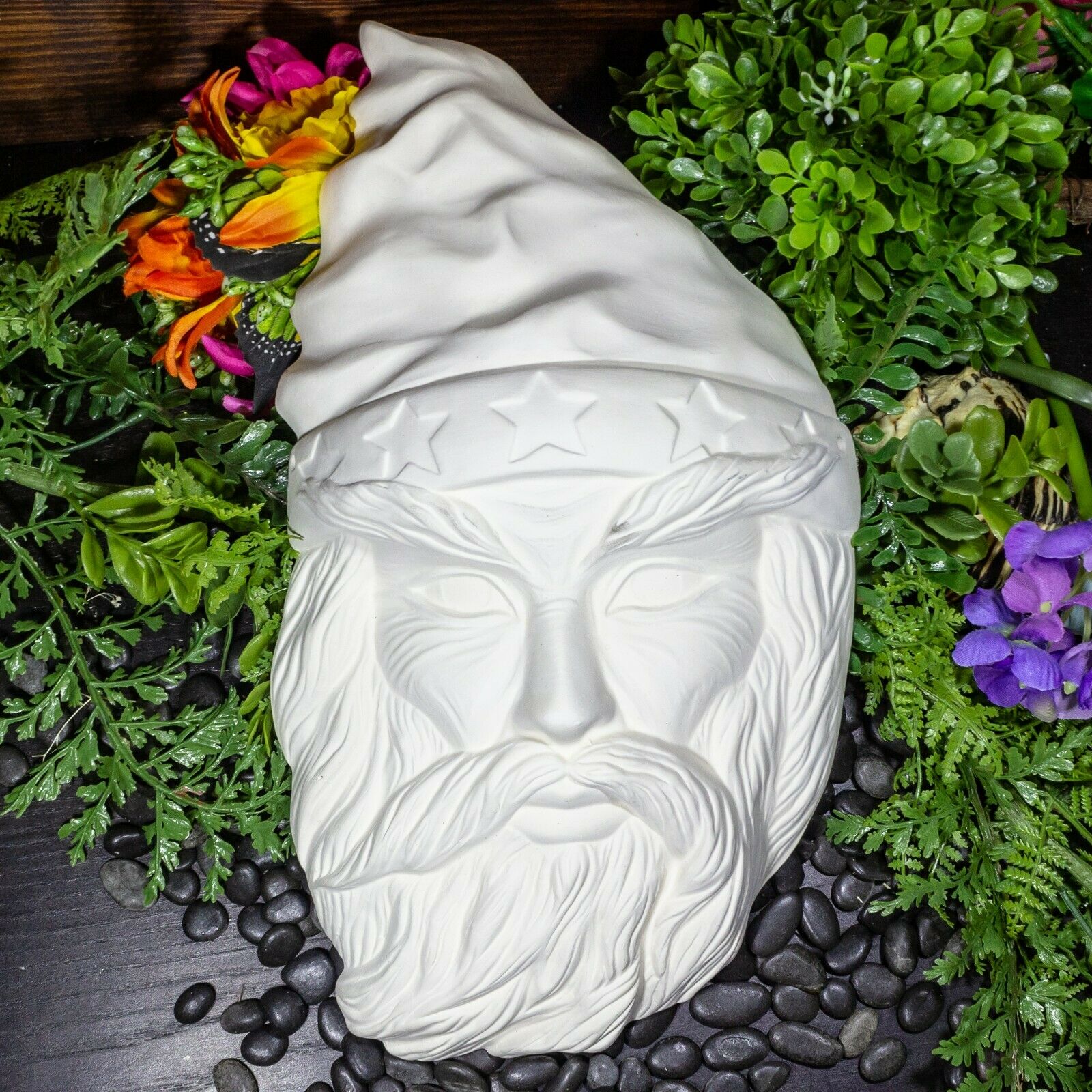 Merlin Wizard Mask 12" Ceramic Bisque Ready To Paint Pottery– PotteryPie