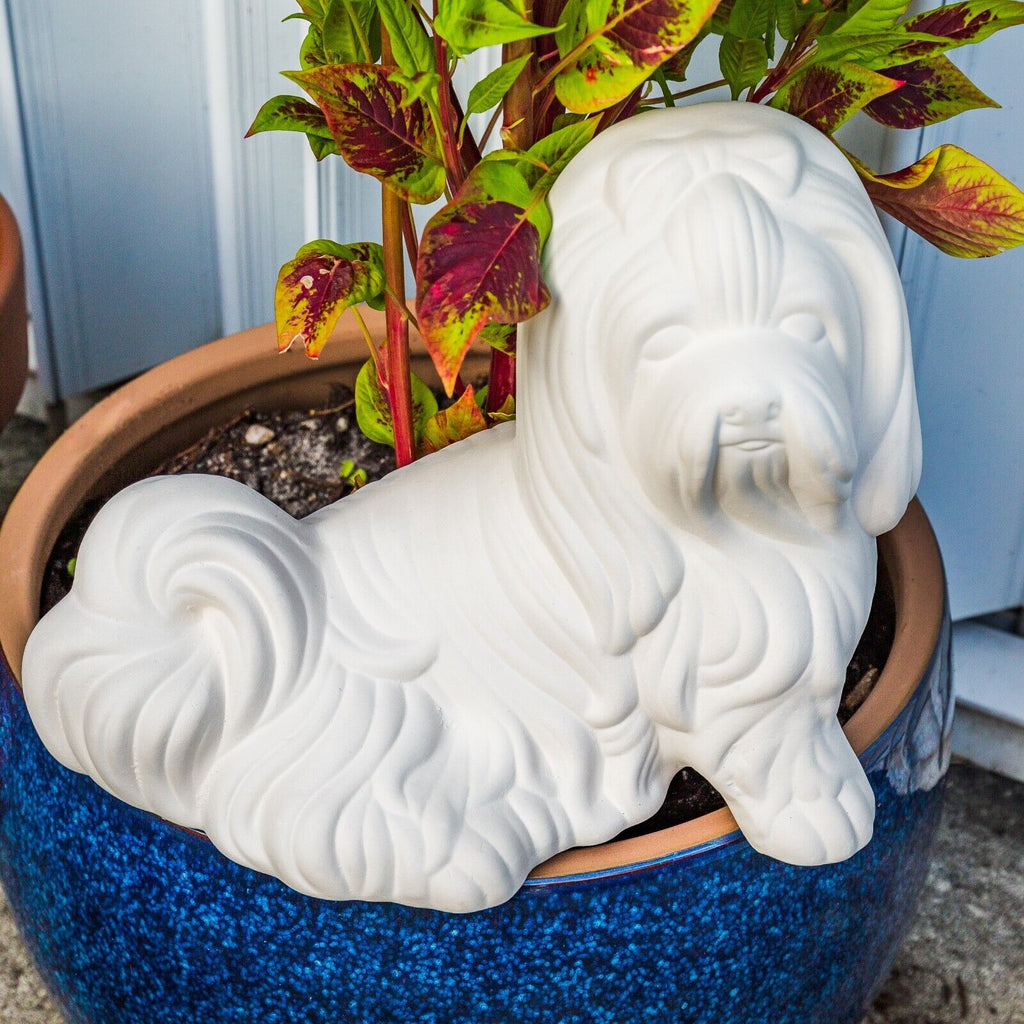 Cute Shih Tzu Dog 9" Ceramic Bisque Ready To Paint Pottery– PotteryPie
