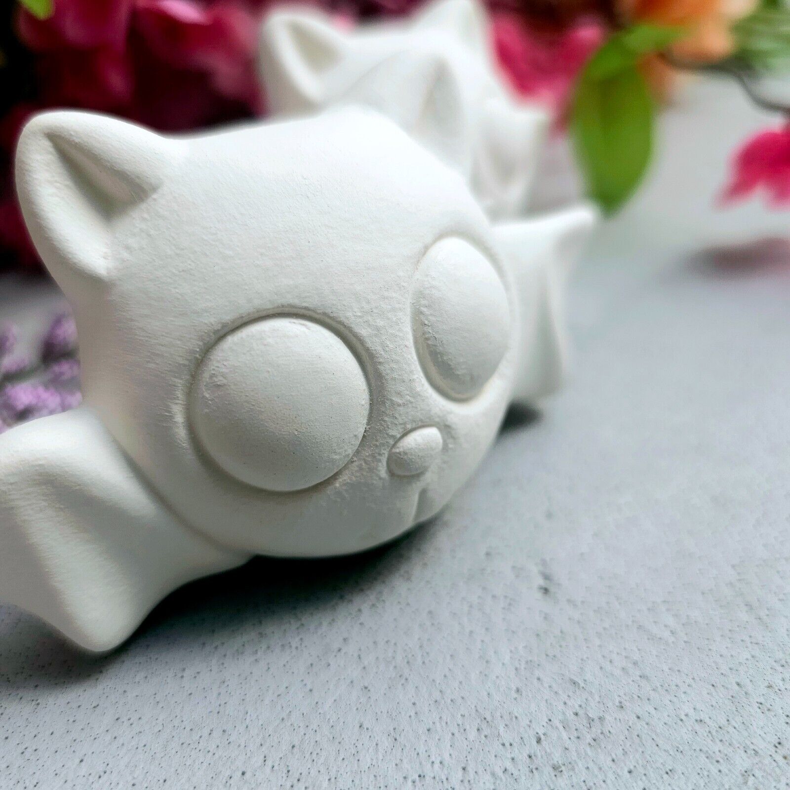 Two Cute Bats Halloween 4" Ceramic Bisque Ready To Paint Pottery ...