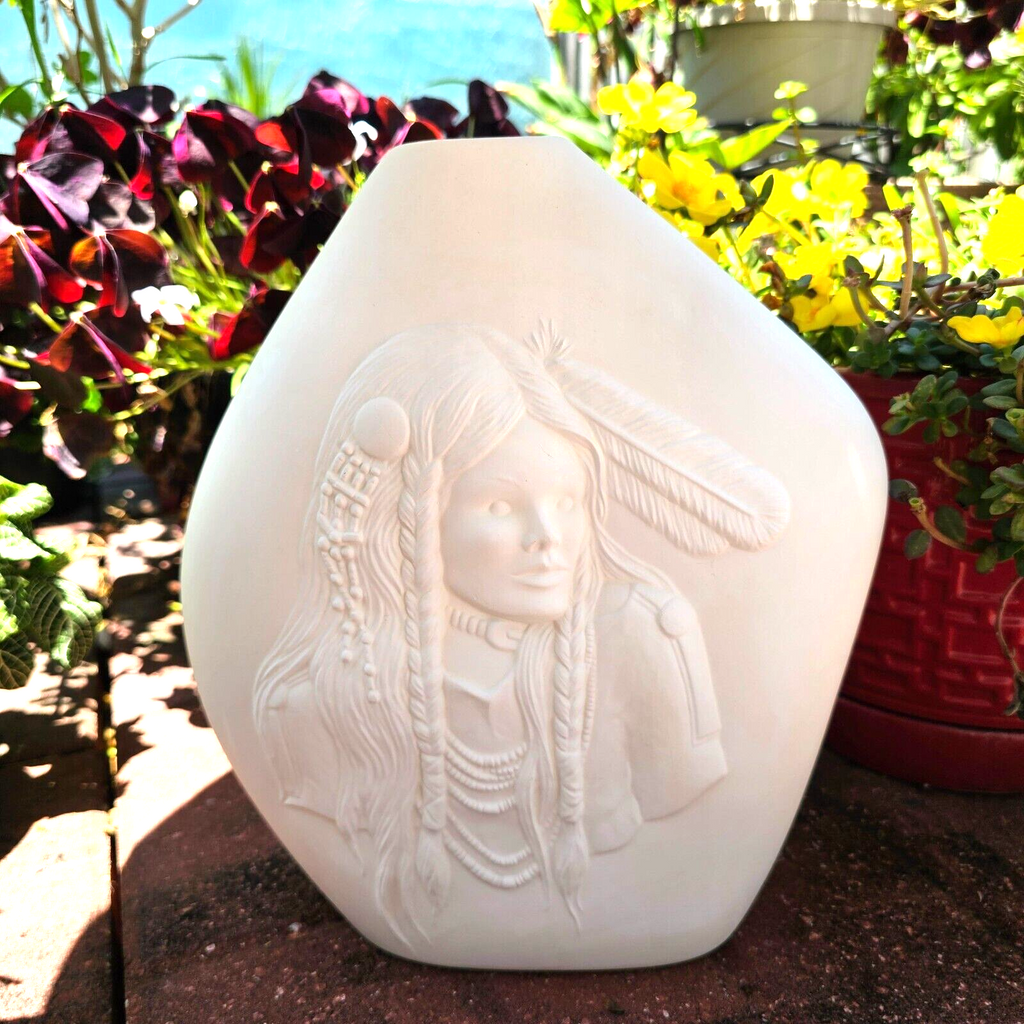 Native American Jug Vase Large 11" Ceramic Bisque Ready Paint Pottery ...