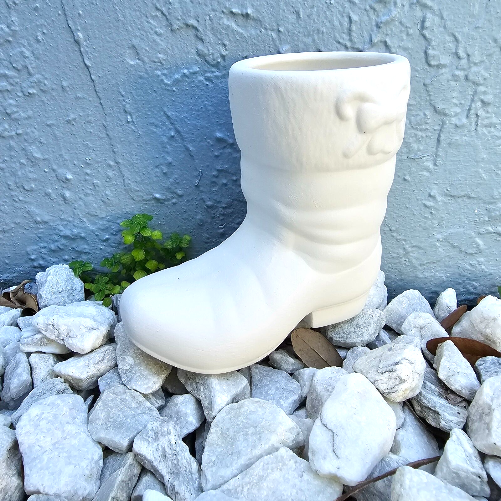 Medium Christmas Santa Boot 5.5" Ceramic Bisque Ready To Paint– PotteryPie