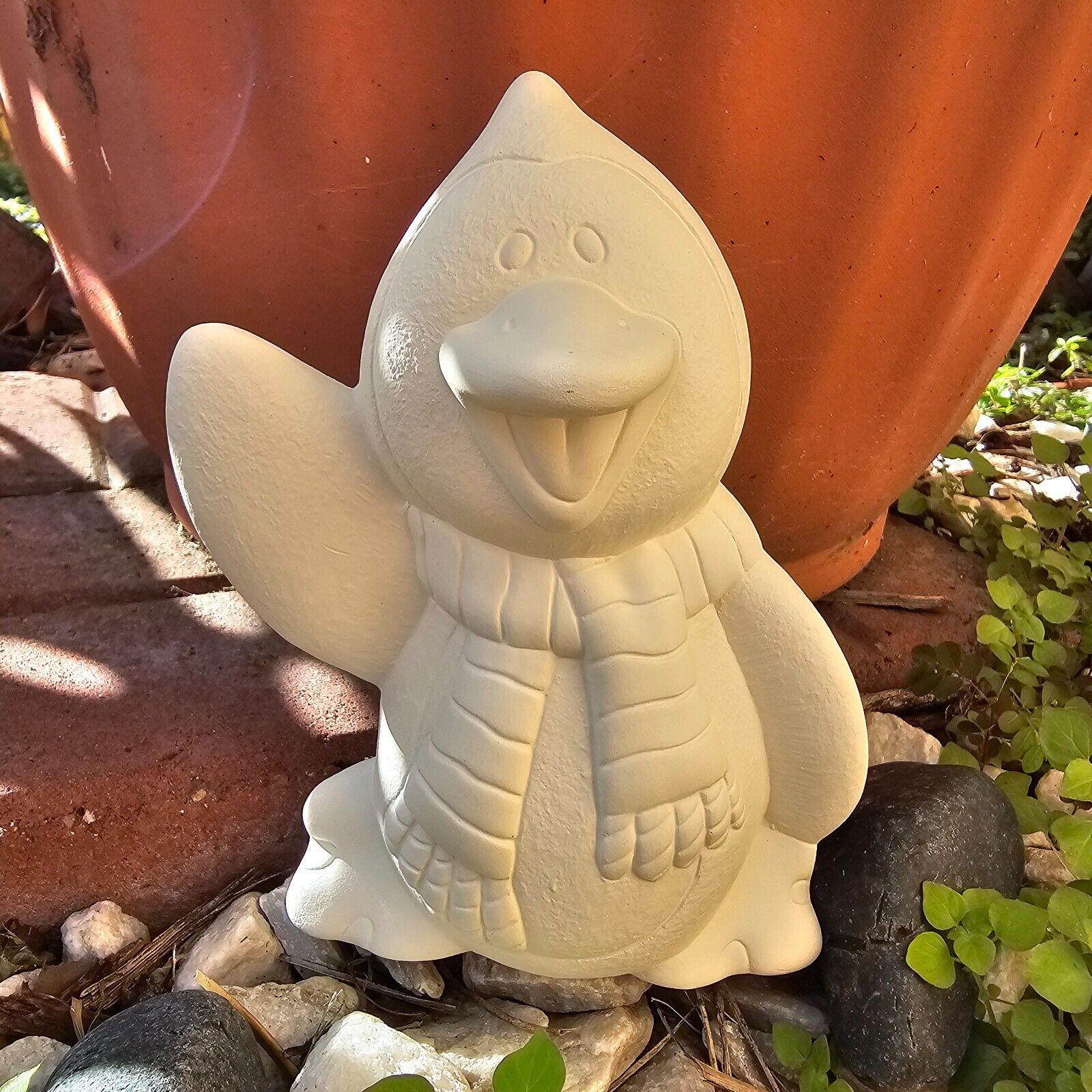 Waving Penguin 6" Ceramic Bisque Ready To Paint Pottery– PotteryPie