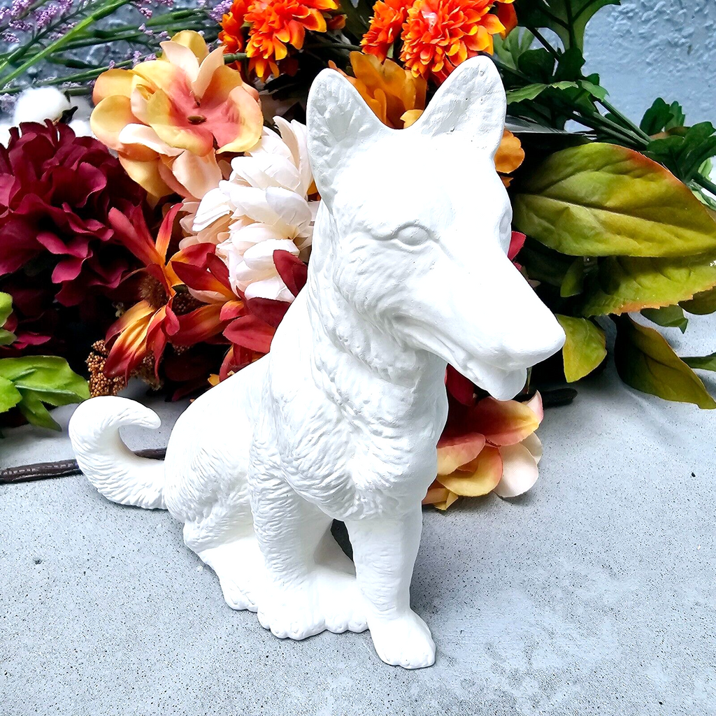 Wolf Canine 7" Ceramic Bisque Ready To Paint Pottery– PotteryPie