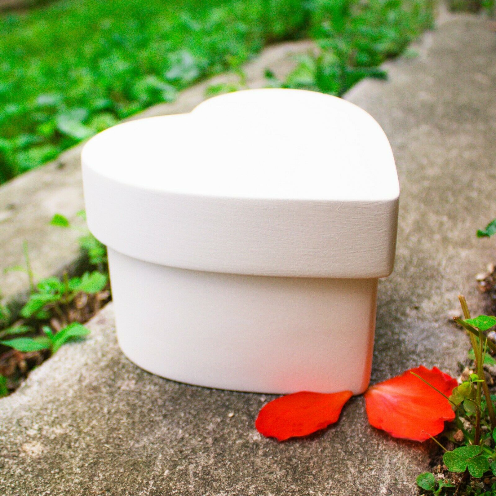 Smooth Heart Box 5x5 Valentines Ceramic Bisque Ready To Paint Pottery ...