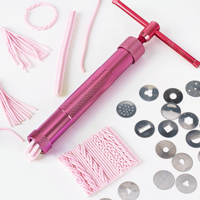 Rotary Squeezer Clay Sculpture Gun With 20 Tips Stainless Steel– PotteryPie